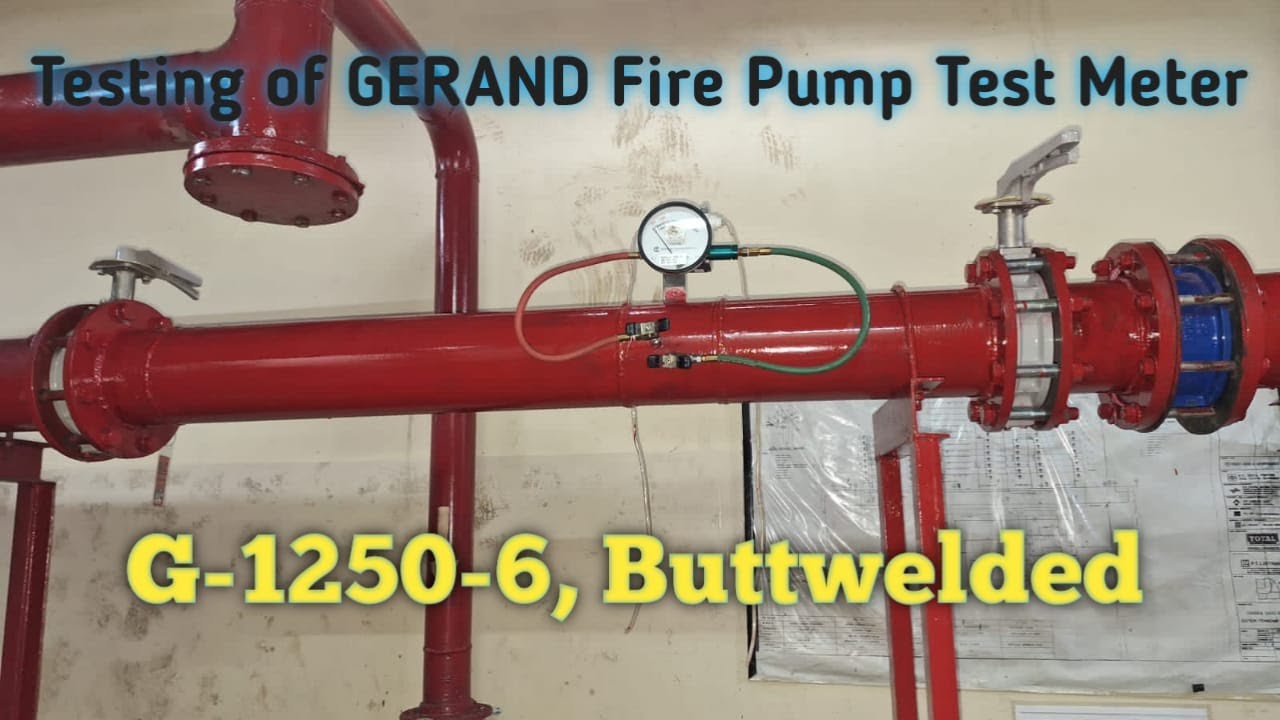 Testing of GERAND (G-1250-6) Fire Pump Test Meter in ITC Roxy Mas - YouTube