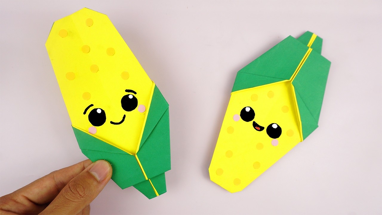 Como hacer una Mazorca de maiz de papel | Origami de mazorca ...
