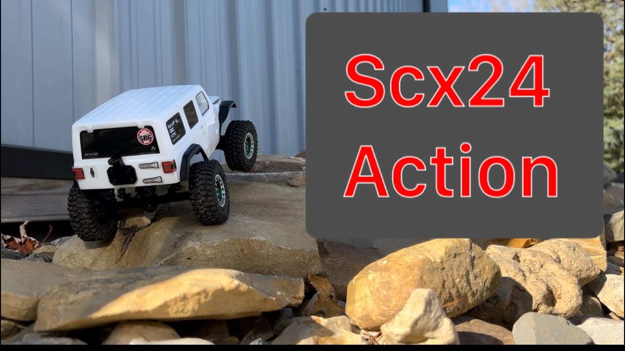 Axial scx24 action on home course - YouTube
