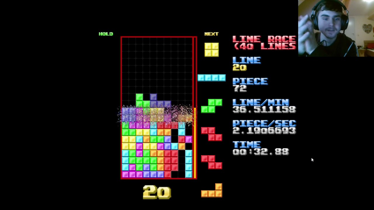 Tetris Speedrun 40 lines in 48.15 seconds - YouTube