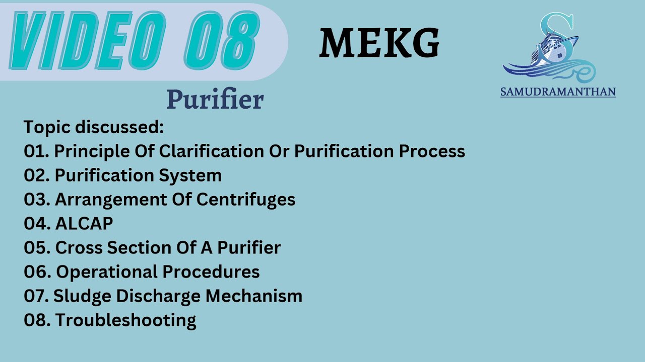 Purifier System Explained: Working, Operation & Troubleshooting | MEKG ...