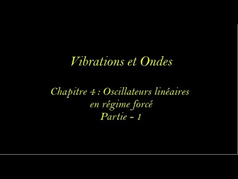 Vibrations et Ondes (Cours): Chapitre 4_Oscillateurs forcés_partie 1. - YouTube