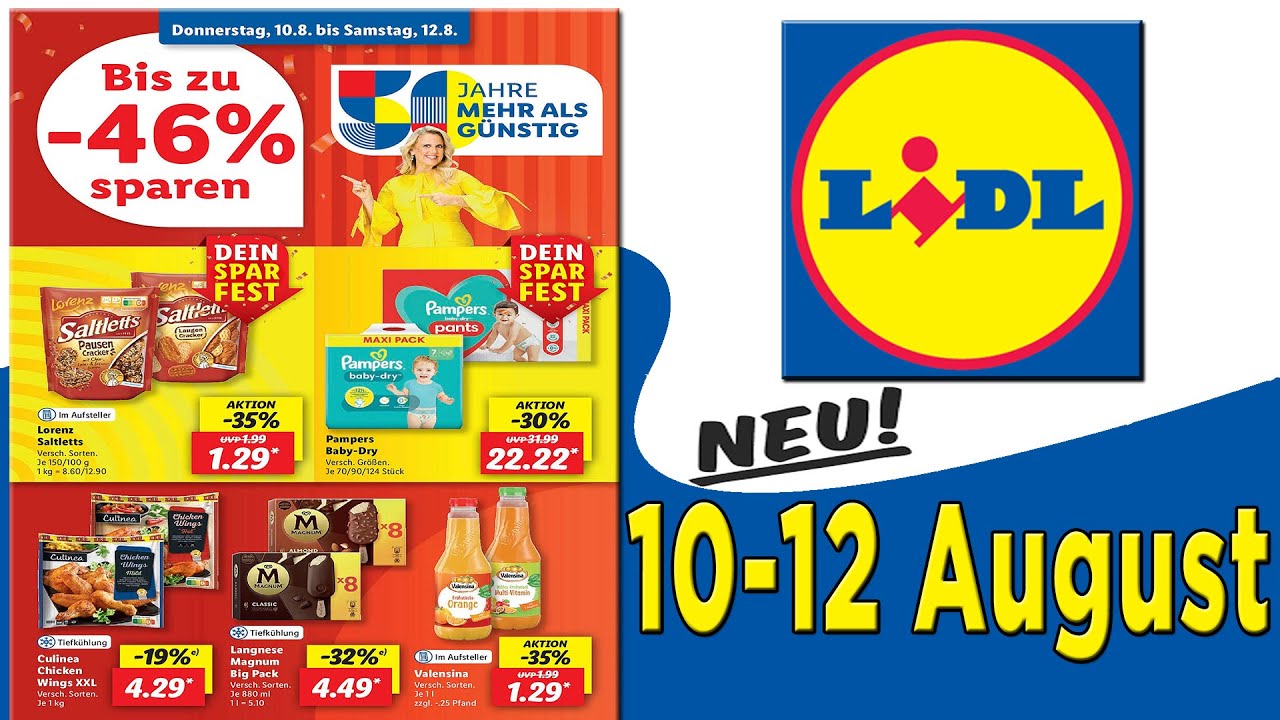 LIDL Werbung Prospekt / Prospekt Angebote Werbung DE / Gültig von 10.08 ...