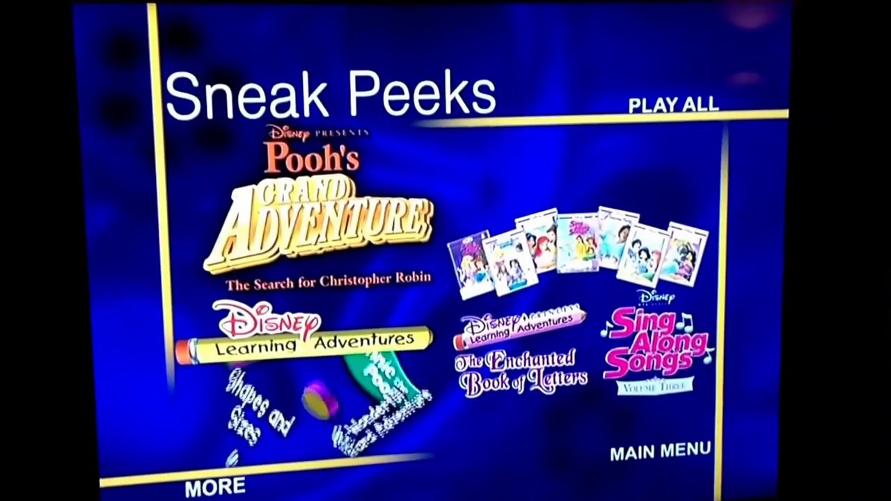 Sneak Peeks Menu - YouTube