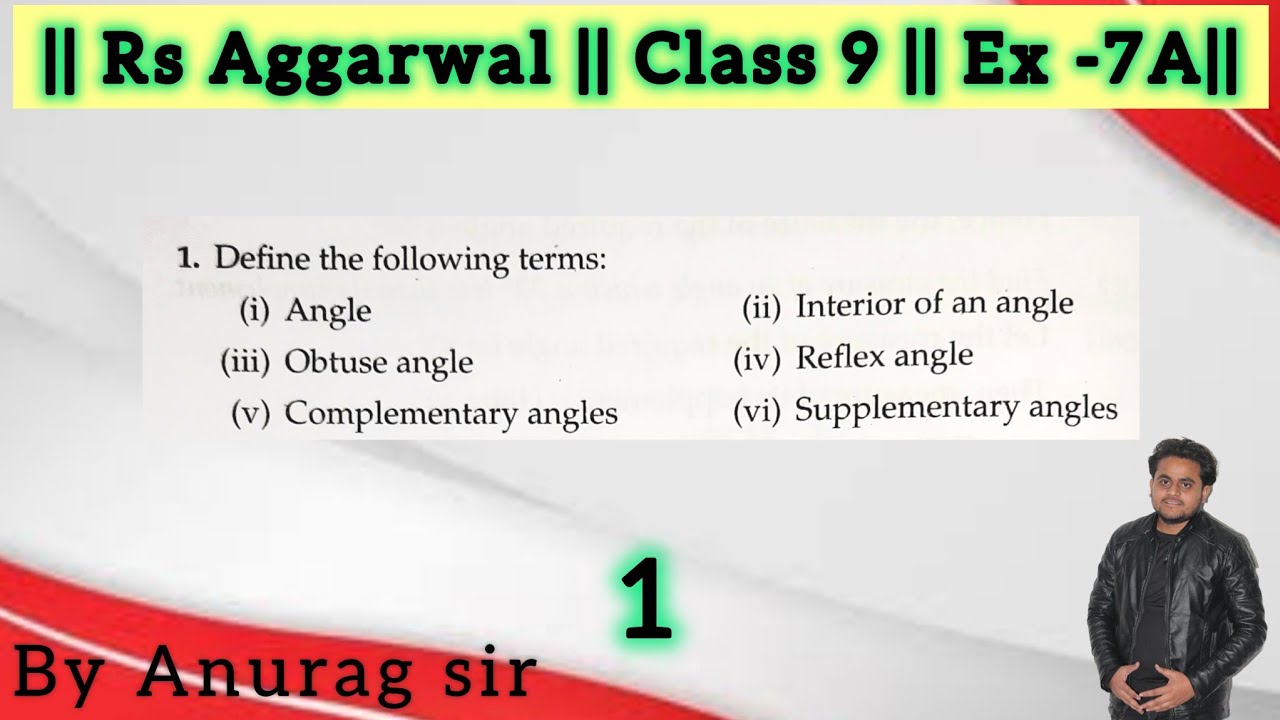 1. Define the following terms:(i) Angle(ii) Interior of an angle(iii ...