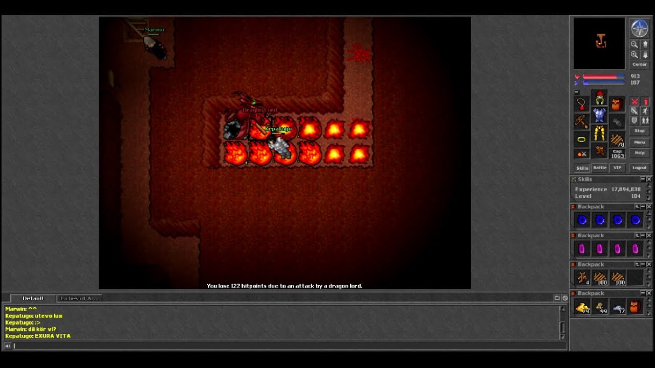 Old Tibia 7.11 - FIRST TIBICAM VIDEO EVER RECORDED - Kepatugo (Lunara ...