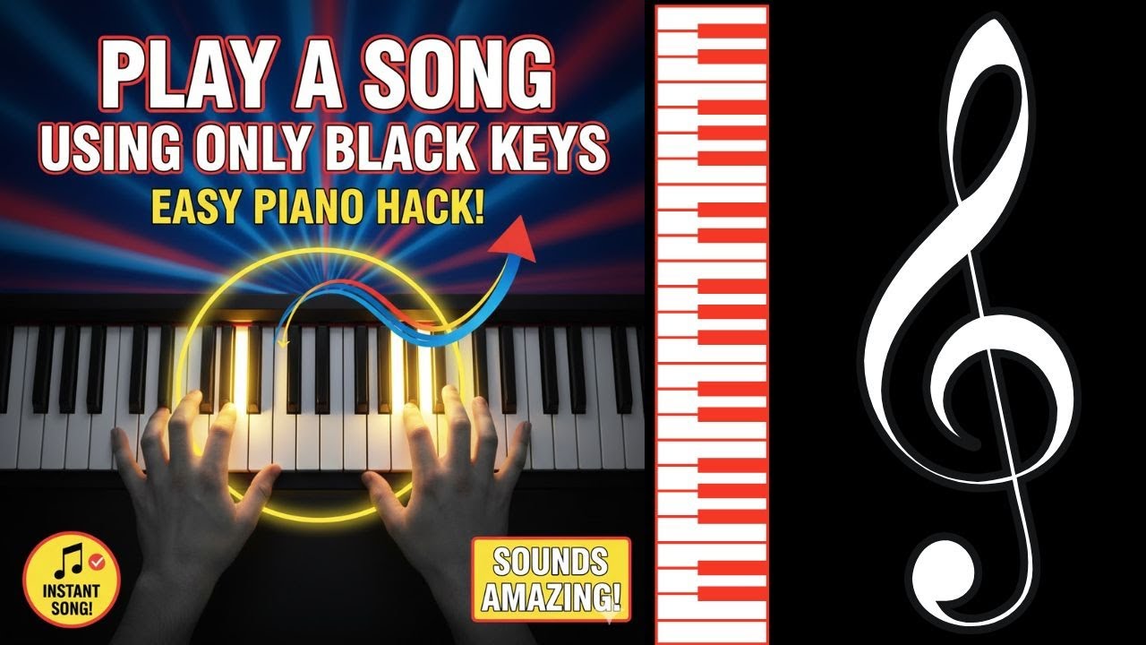 Mary Had a Little Lamb on Piano Using Only Black Keys | Easy Tutorial ...
