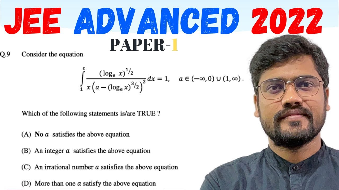 Definite integration Question JEE ADVANCED 2022 PAPER-1 | PYQs - YouTube