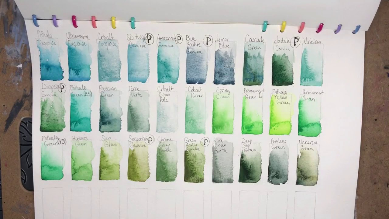 238 colors from Daniel Smith - YouTube