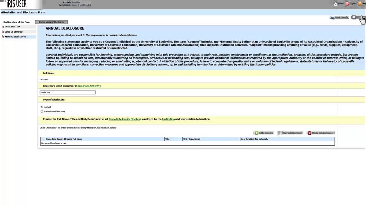 How to complete the Attestation and Disclosure Form - COI Compliance ...