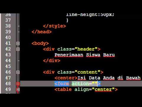 Tutorial Membuat Form Pendaftaran Online dengan HTML dan CSS #bagian2 ...