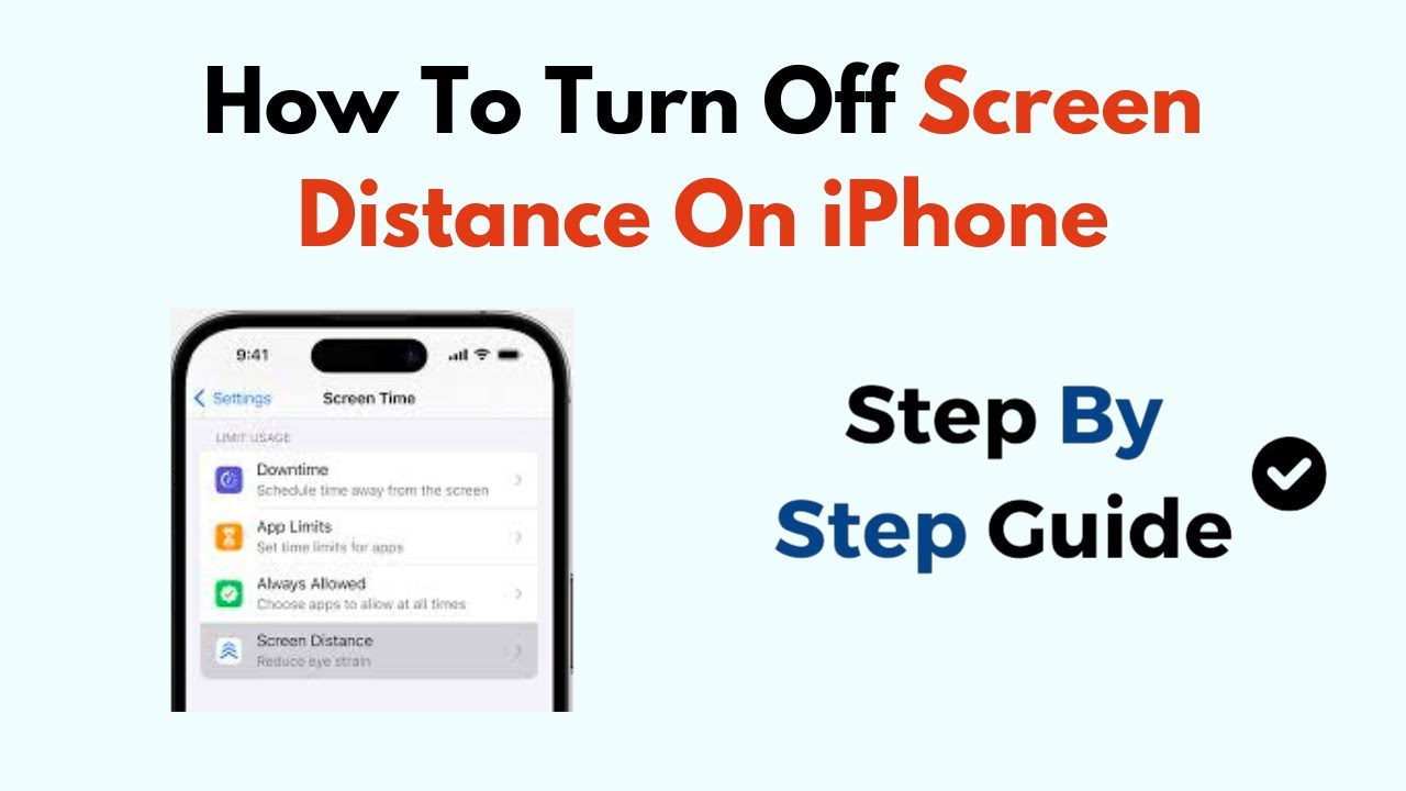 How To Turn Off Screen Distance On iPhone - YouTube