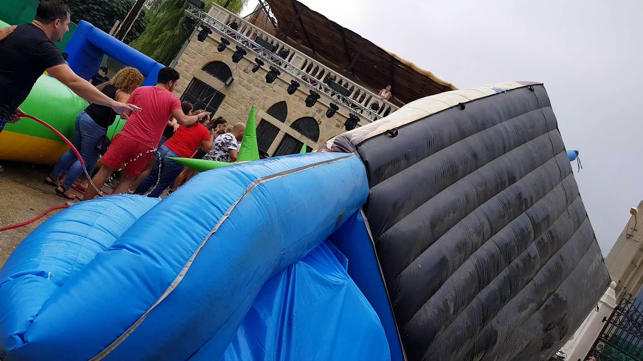 Epic fail at waterpark!(WATER SLIDE FLIPS OVER) - YouTube