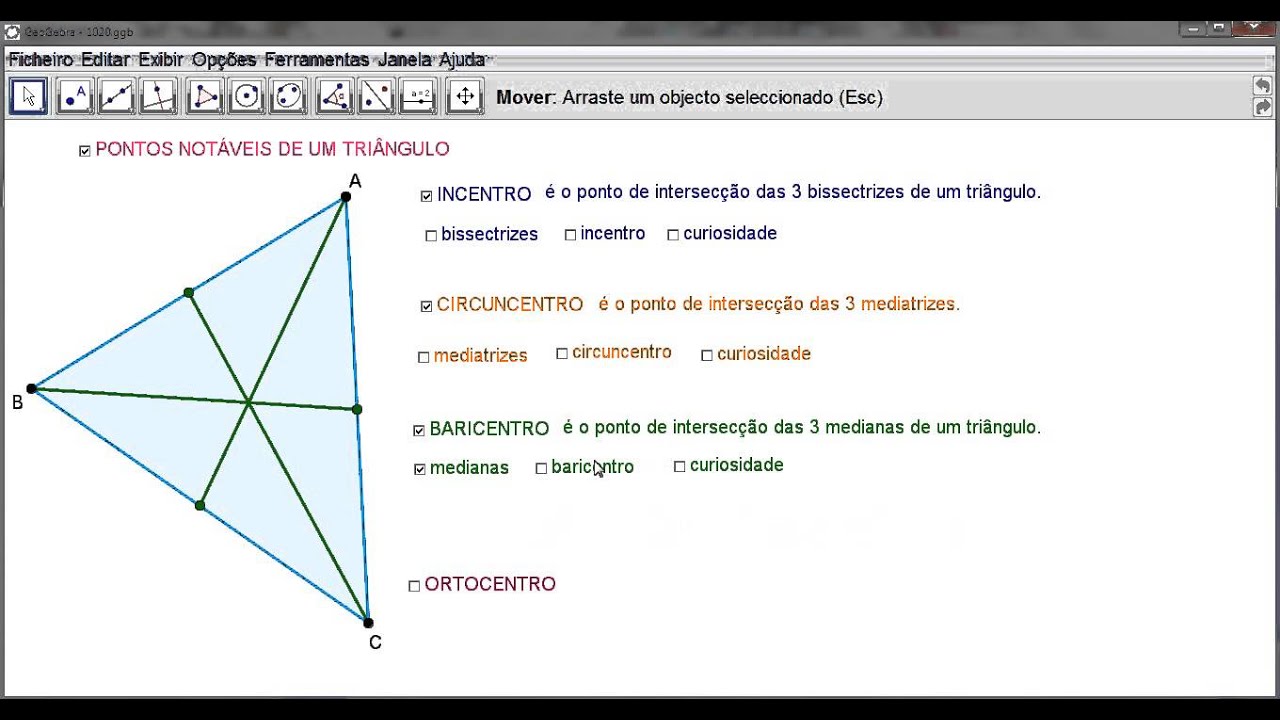 Circunferência circunscrita e inscrita a um triângulo - YouTube