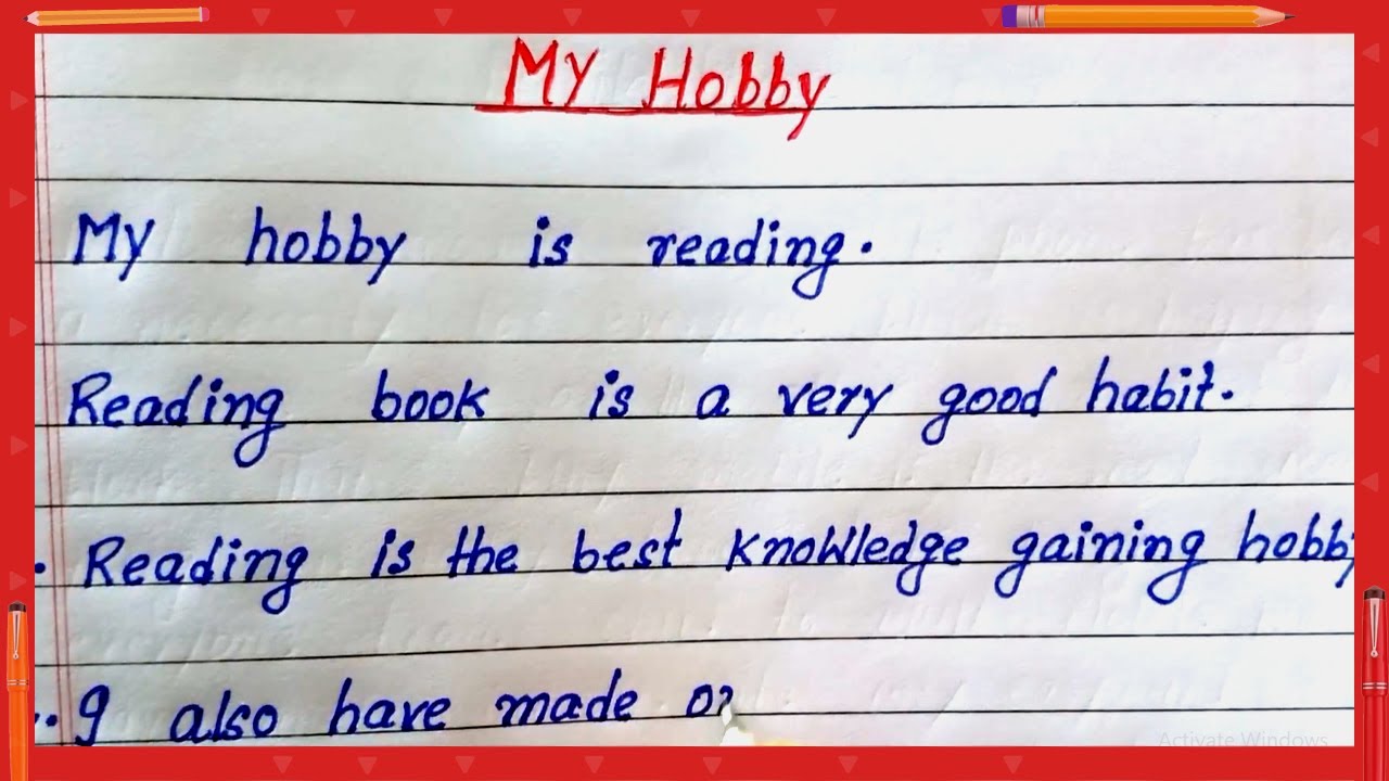 write simple easy engliah essay on my hobby | very easy short 10 lines ...