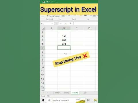 How to use Superscript in Excel ll Excel Tips #shorts #short #excel #shortfeed - YouTube