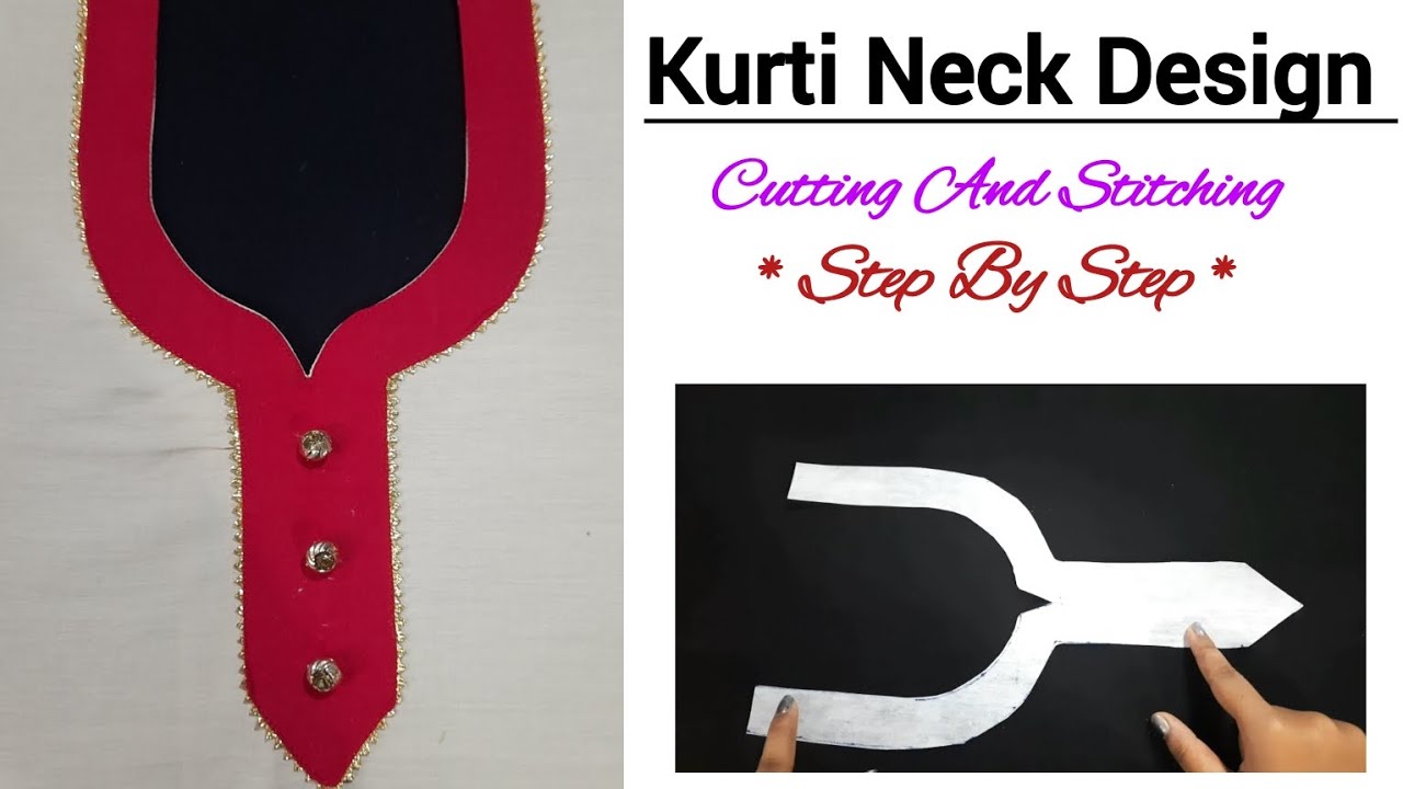 Kurti Neck Design Cutting And Stitching // Front Neck Design // simple ...