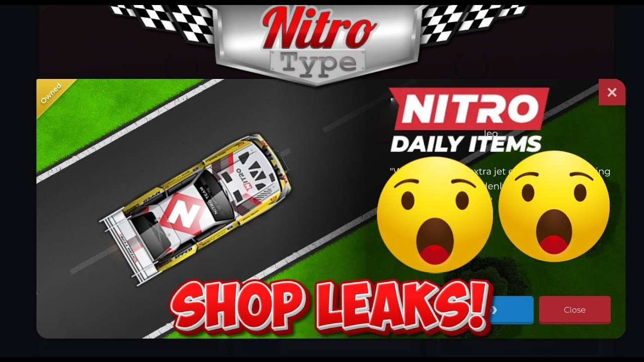 Nitro Type SHOP LEAKS! DAILY ITEMS LEAKED! Blitz Tetra S1! 150 Subs=NT ...