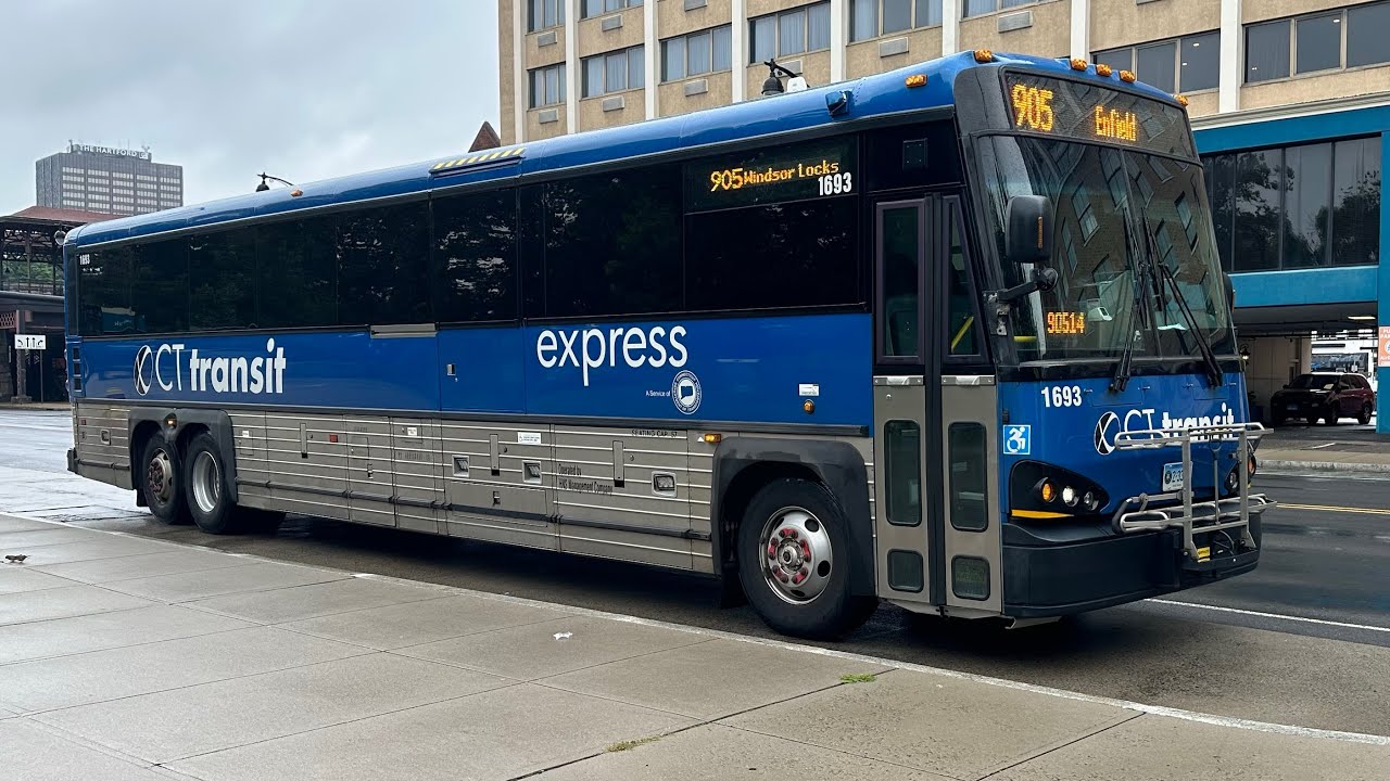 CTtransit 2017 Motor Coach Industries D4500CT #1693 Ride on route 905 ...