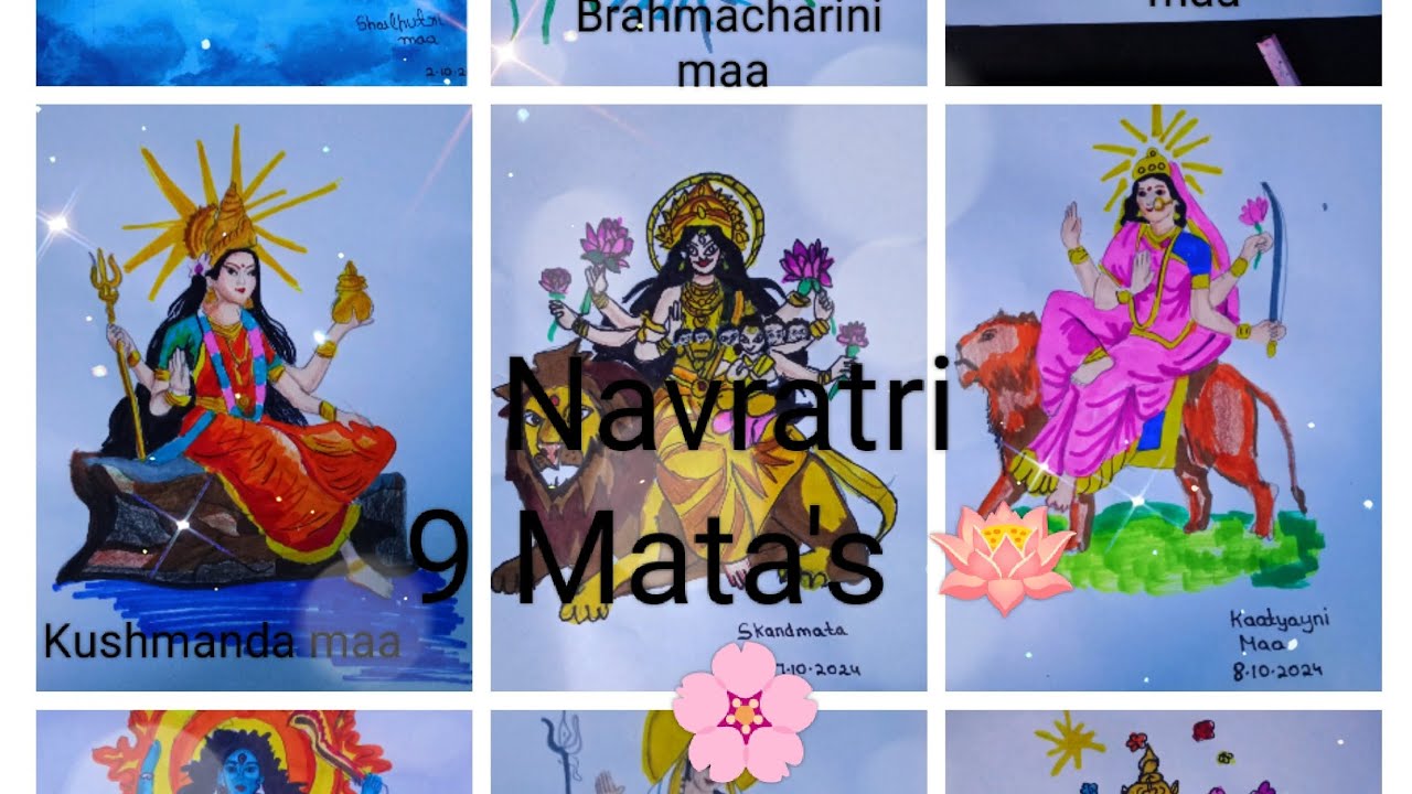 Navratri 9 Mata's drawings that I have drawn 🪷🪷#SaaviArt #Shorts #Viral ...