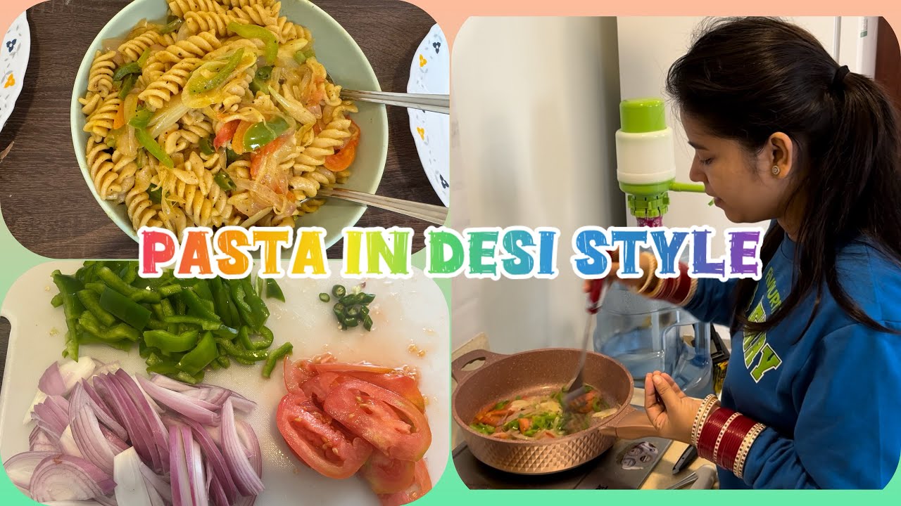 Videsh me desi pasta 🍝 || healthy wheat pasta kaise banae || simple recipe vlog - YouTube