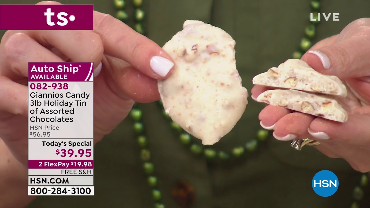 Giannios Candy 3lb. Holiday Tin of Assorted Chocolates ... - YouTube