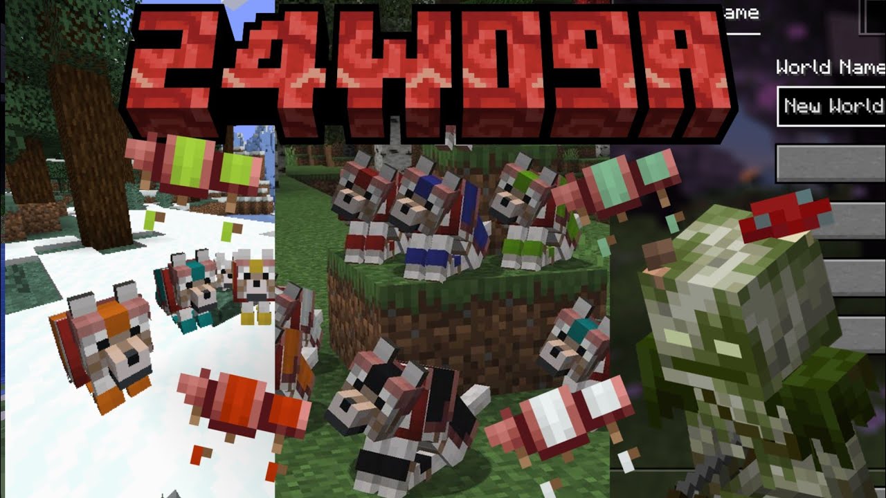 Everything Added In Snapshot 24w09a For Minecraft 1.21! New Wolf Armor Use! Mob Changes! - YouTube