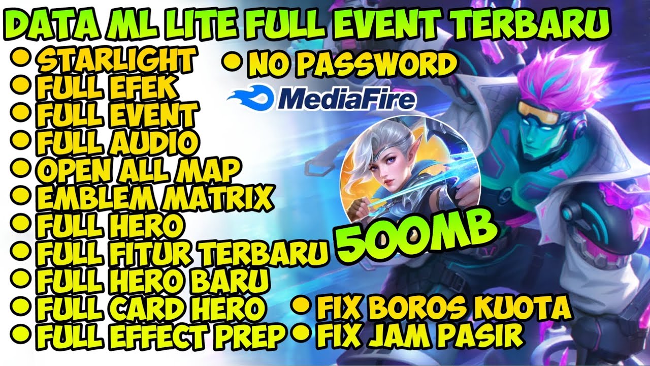 Download Data ML Lite Full Event 500Mb Terbaru Patch Revamp | Cara ...