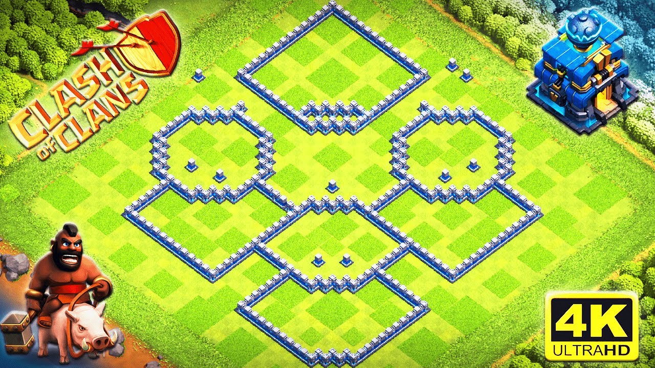 This INSANE Town Hall 12 Hybrid Defensive Base Layout Will Make You ...