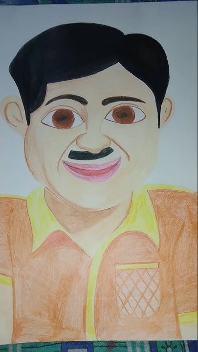 Drawing of cartoon Jethalal - YouTube