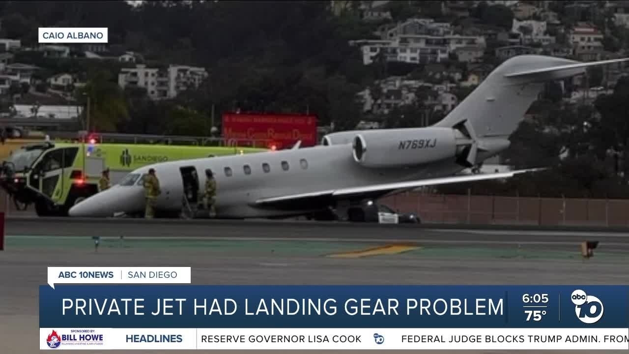 FAA says private jet's nose gear collapse led to SD Airport ground stop ...