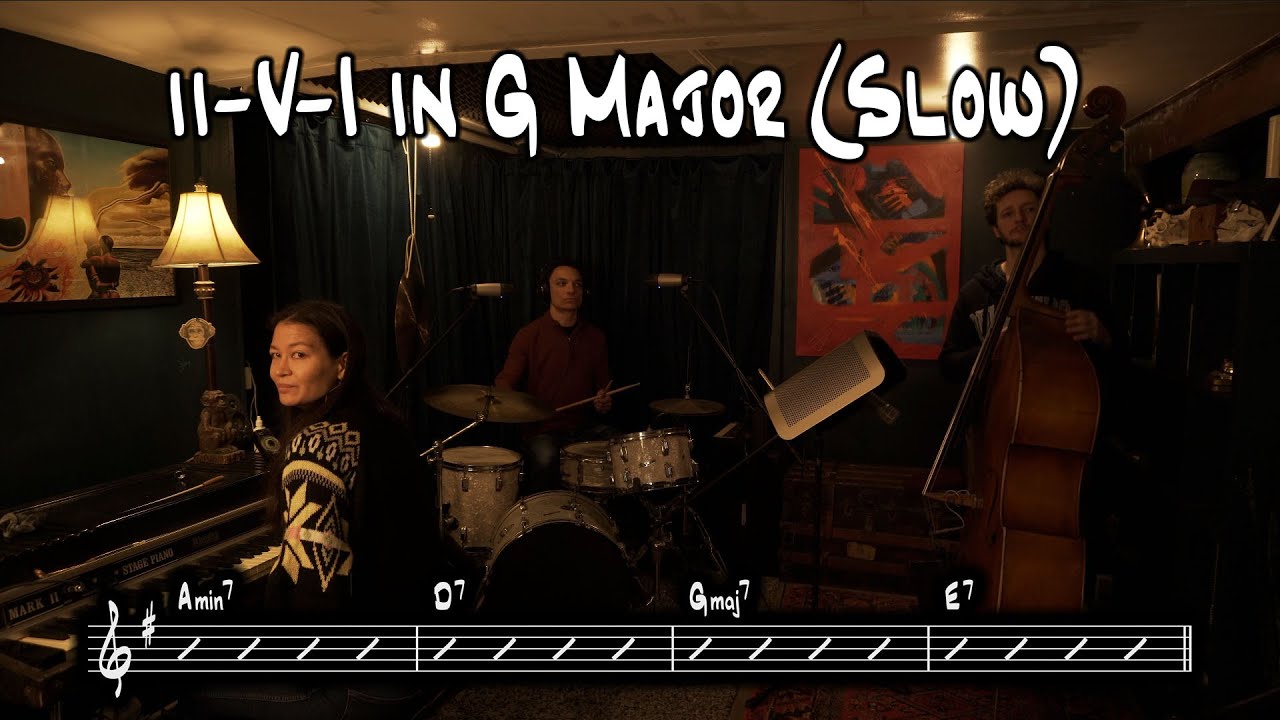 ii-V-I in G Major (Slow) Backing Track / Play Along - YouTube
