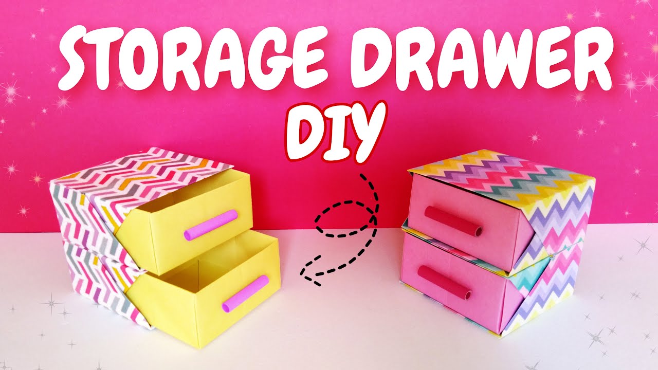 DIY mini paper drawers _origami desk organizer drawer _ origami storage ...