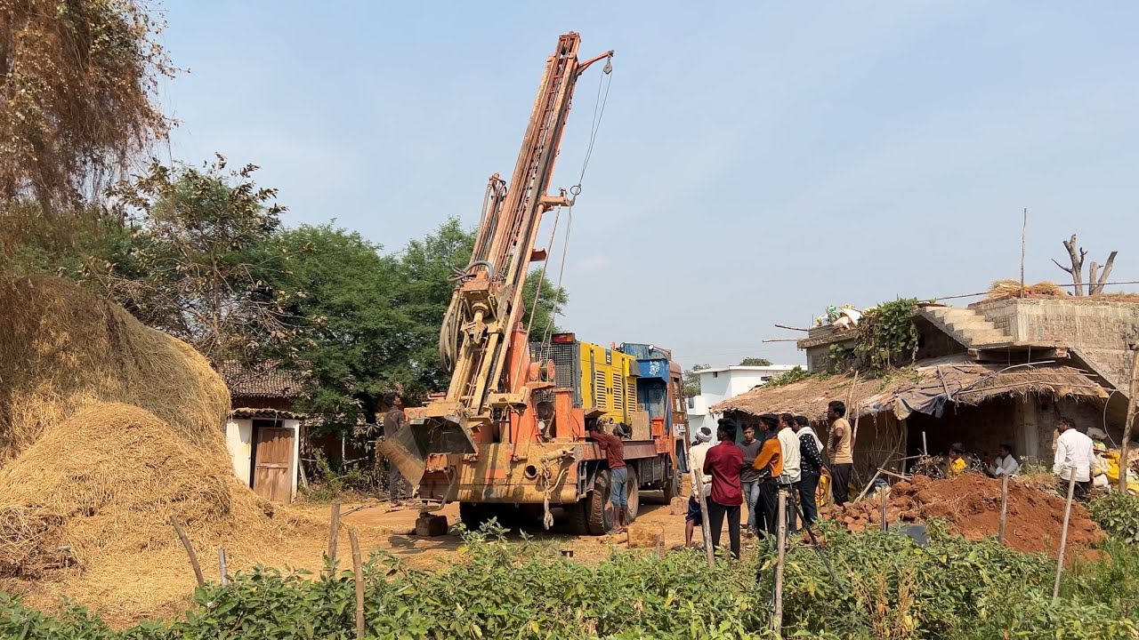Borewell Drilling - 20 Hp Water Journey 350 Feet Deep boring collaps ...