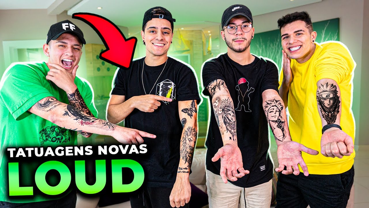 MOSTRAMOS TODAS AS NOVAS TATUAGENS DOS MEMBROS DA LOUD!! - YouTube