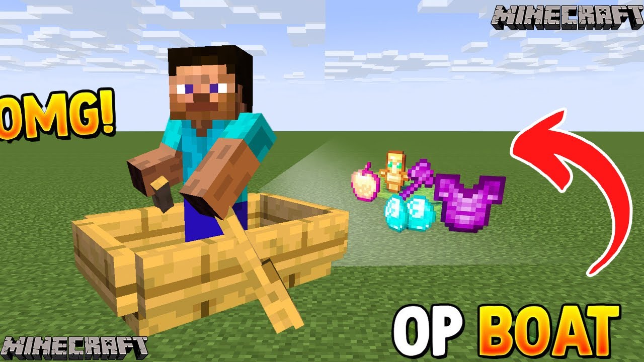 MINECRAFT || BUT BOAT GIVES OP ITEMS || - YouTube