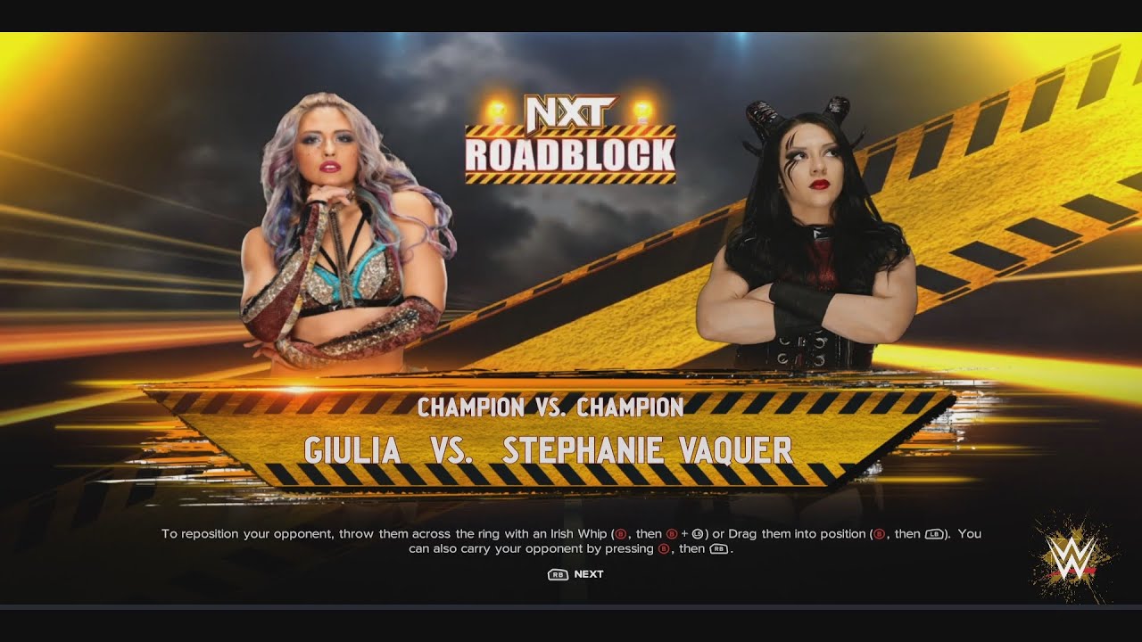 WWE 2K24 - Giulia (c) vs Stephanie Vaquer (c) - Winner Takes All - NXT ...