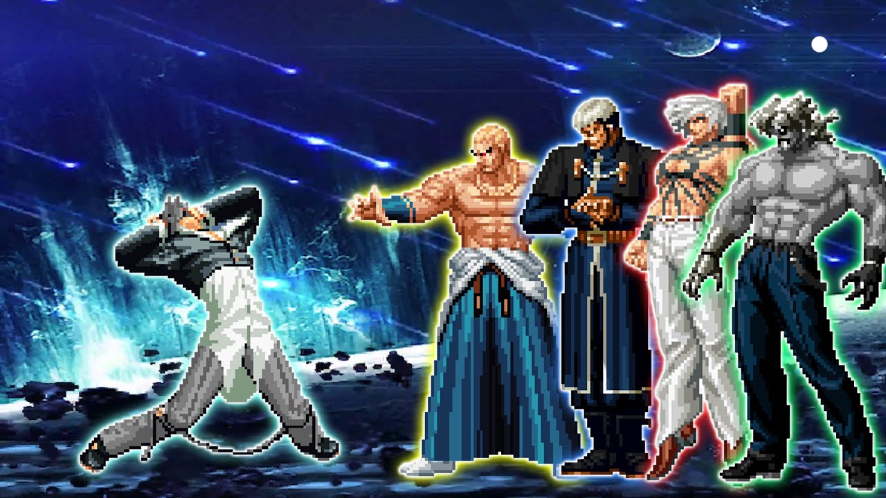 [KOF Mugen] Boss Orochi Iori CY vs KOF BOSSES Team - YouTube