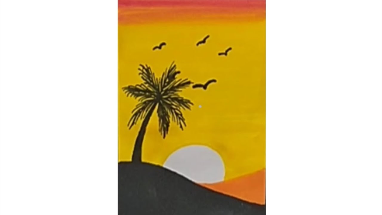 draw a painting with brush pen || Draw a painting #creativeart # ...