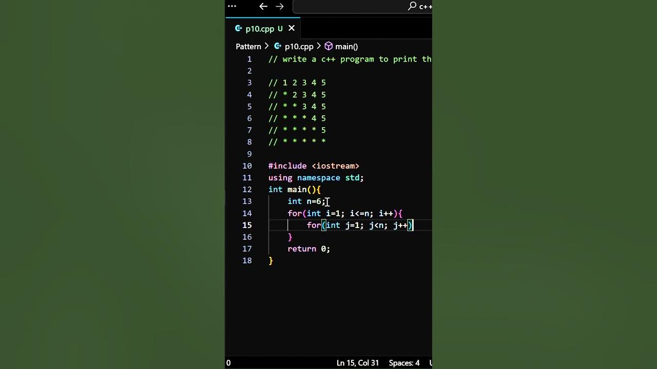C++ Star Pattern Day 12 #digitalcodingadda #coding #shorts #reels #viralvideo #codechallenge ...