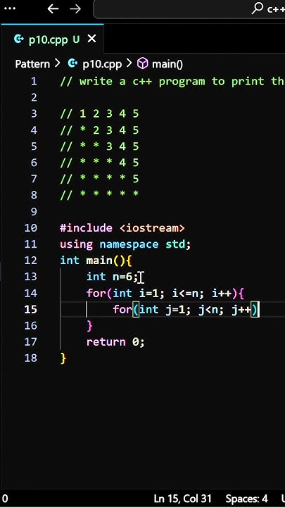 C++ Star Pattern Day 12 #digitalcodingadda #coding #shorts #reels #viralvideo #codechallenge ...
