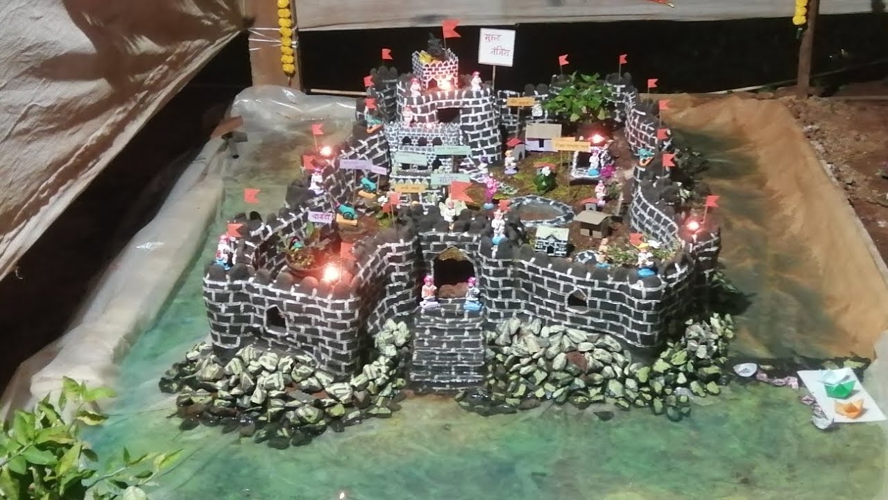Diwali Killa /Janjira Fort/ जंजिरा किल्ला / मातीचा किल्ला /making ...