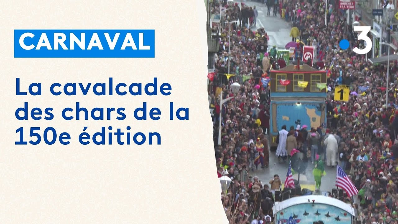 Carnaval de Granville : la cavalcade des chars de la 150e édition - YouTube