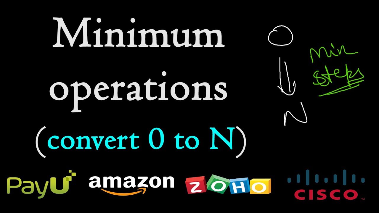Find minimum operations - YouTube