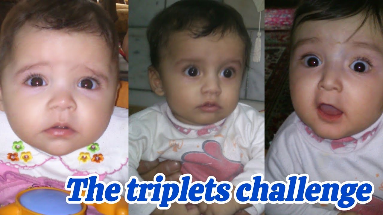 ️"The beautiful challenge of triplets: charming moments of seven-month ...