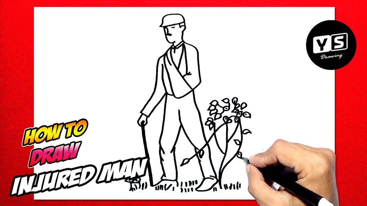 How to draw Injured Man - YouTube