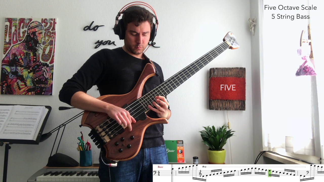 Five Octave Scales - 5 String Bass - YouTube