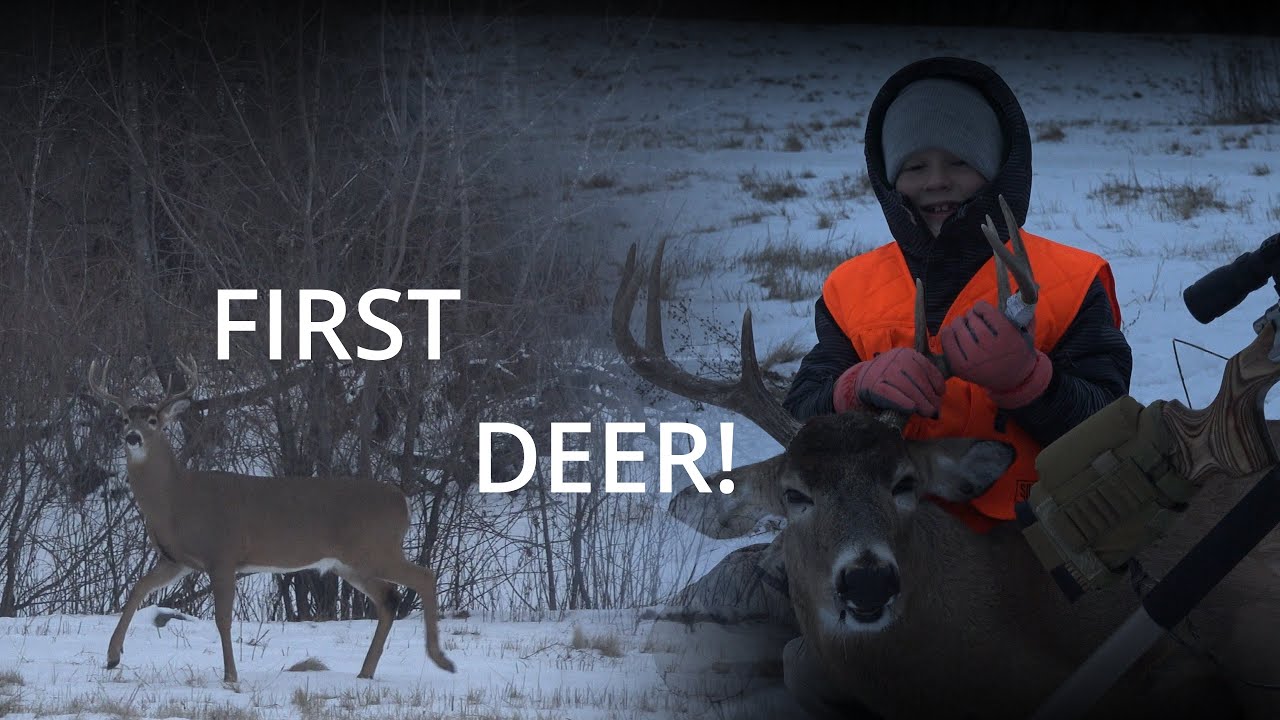 7 YR. OLD Gets His First Deer! Late Season Hunt. - YouTube