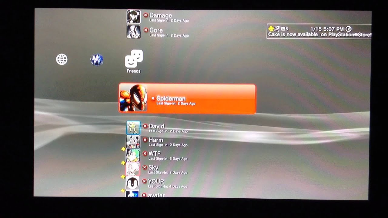 Real OG PSN friends list - YouTube