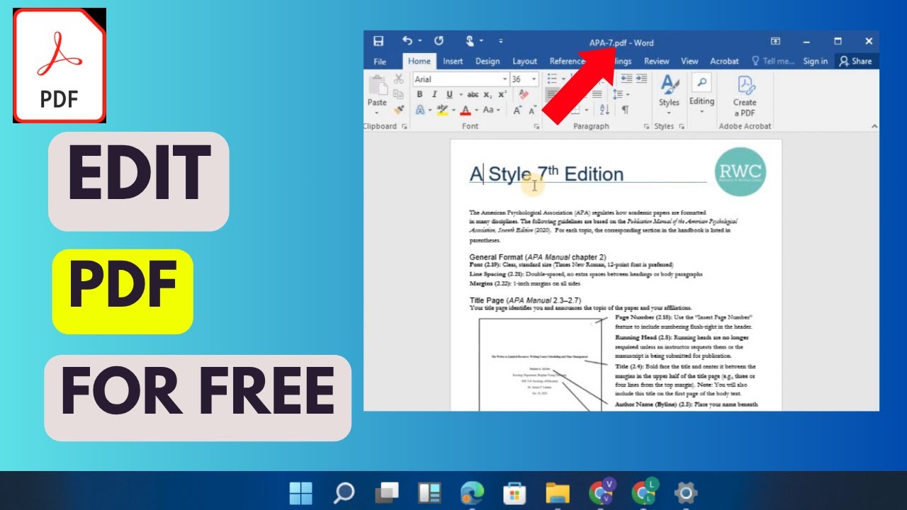 How to Edit Pdf File in Laptop For Free - Easy Guide - YouTube